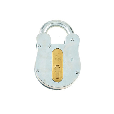 Frelan Hardware FB11 Fire Brigade Padlock (67mm Width), Grey Galvanised ...