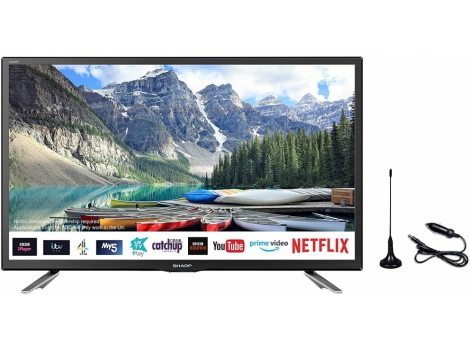 sharp 1t c24be0kr1fb 24 smart hd ready led tv with | Sharp 1t ...